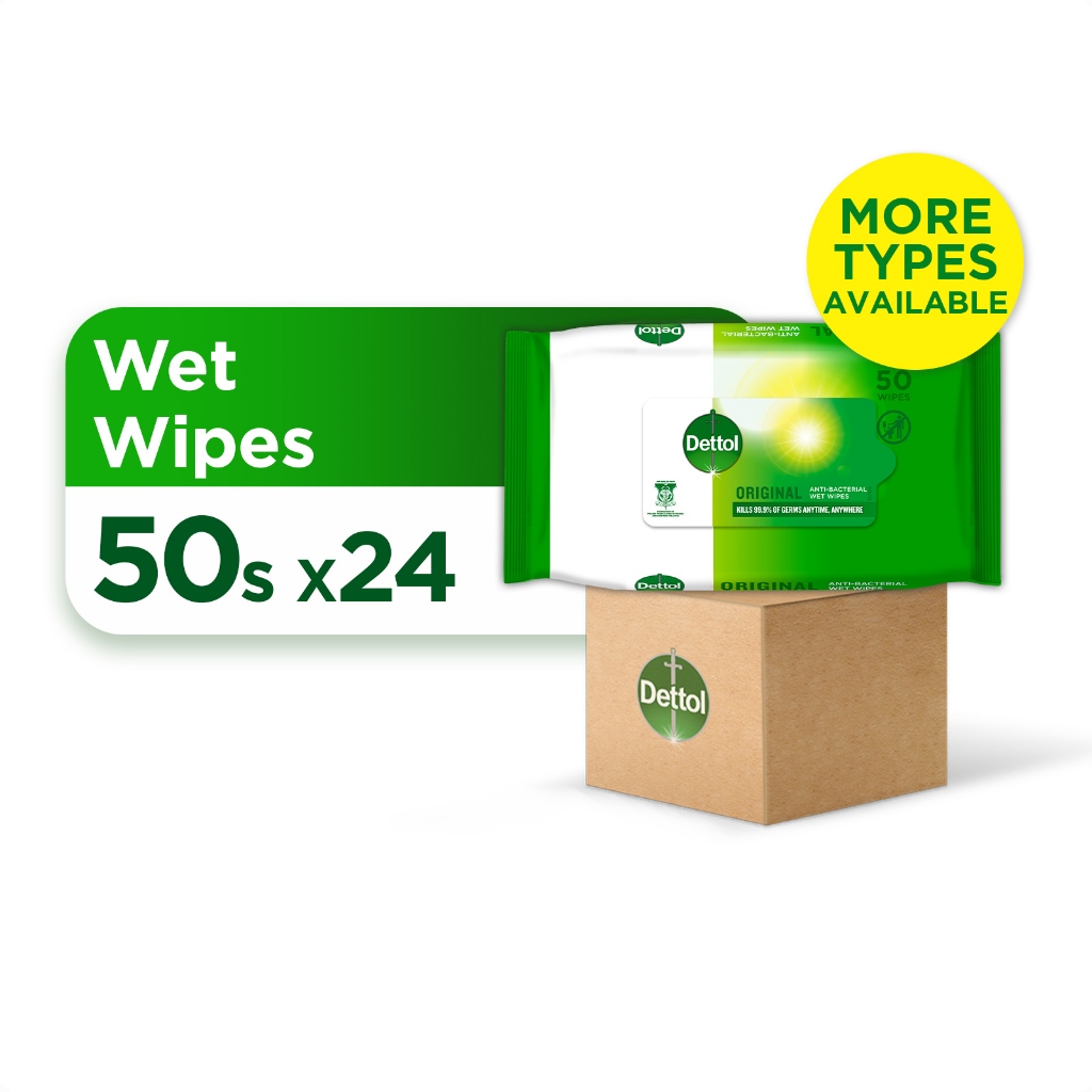 (Carton Deal) Dettol Antibacterial Wet Wipes/Wet Tissue 50s x24 ...