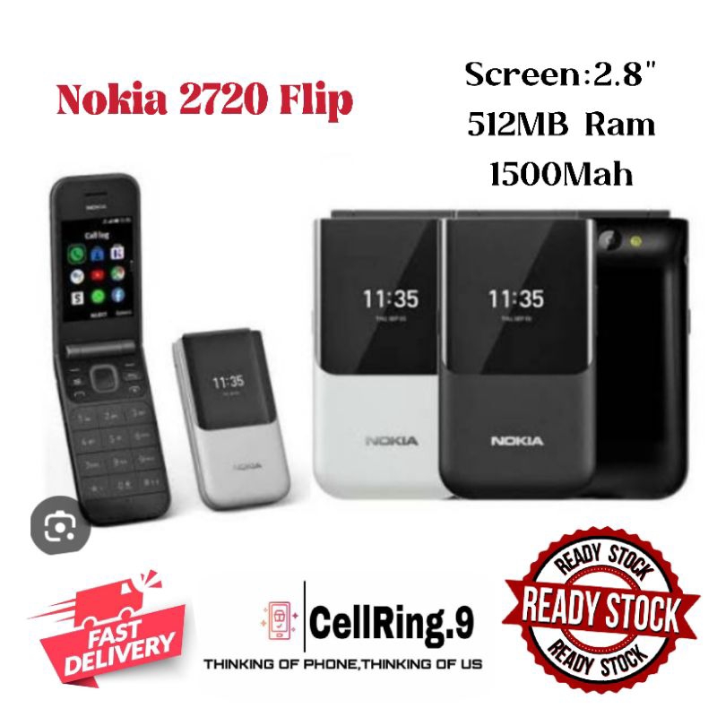 Second Nokia 2720 Flip 4G Original | Shopee Malaysia