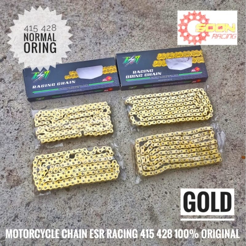 ESR CHAIN RANTAI 415 428 ORING NO ORING RED LEO 132L YAMAHA Y15 Y16 LC ...