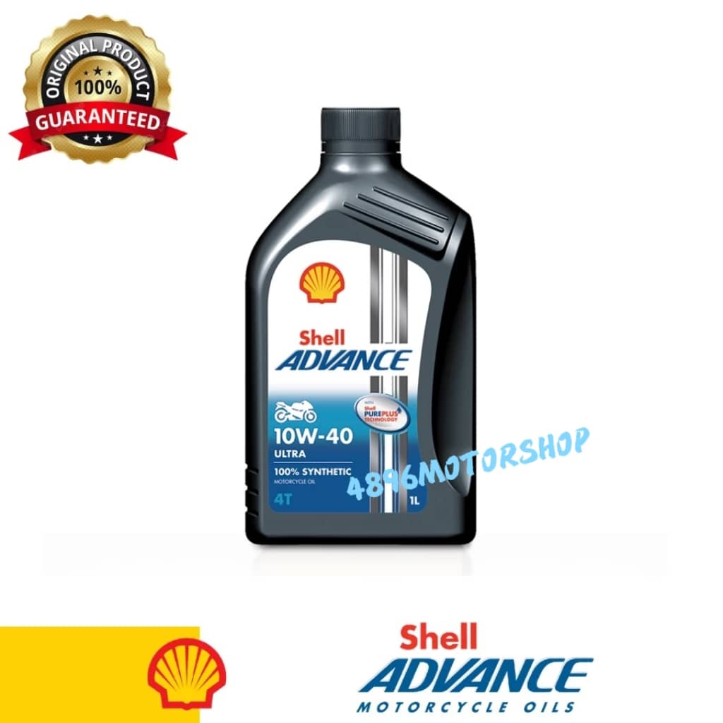 100% ORIGINAL SHELL ADVANCE ULTRA 10W40 4T FULLY SYNTHETIC ENGINE OIL ...