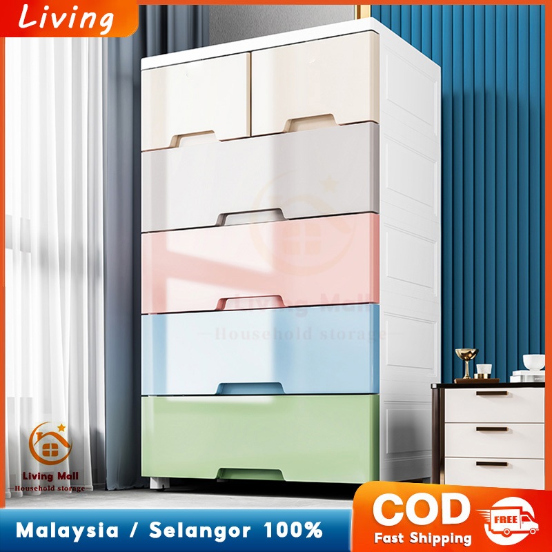 50CM Drawers Cabinet Plastic Storage Cabinet Storage Box Wardrobe ...