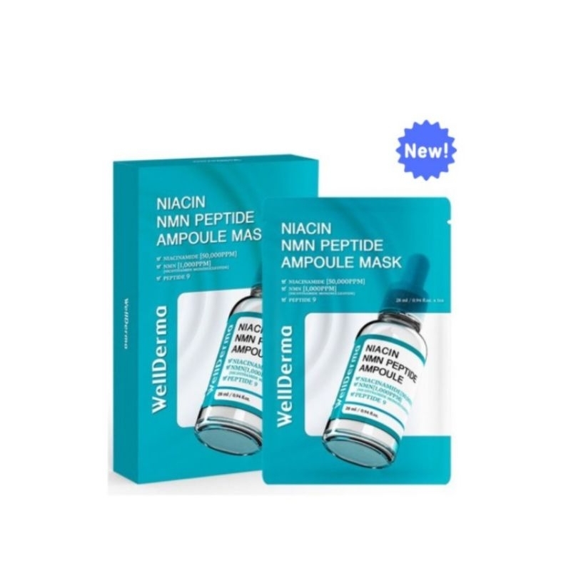 Wellderma Niacin NMN Peptide Ampoule Mask 28ml/piece | Shopee Malaysia