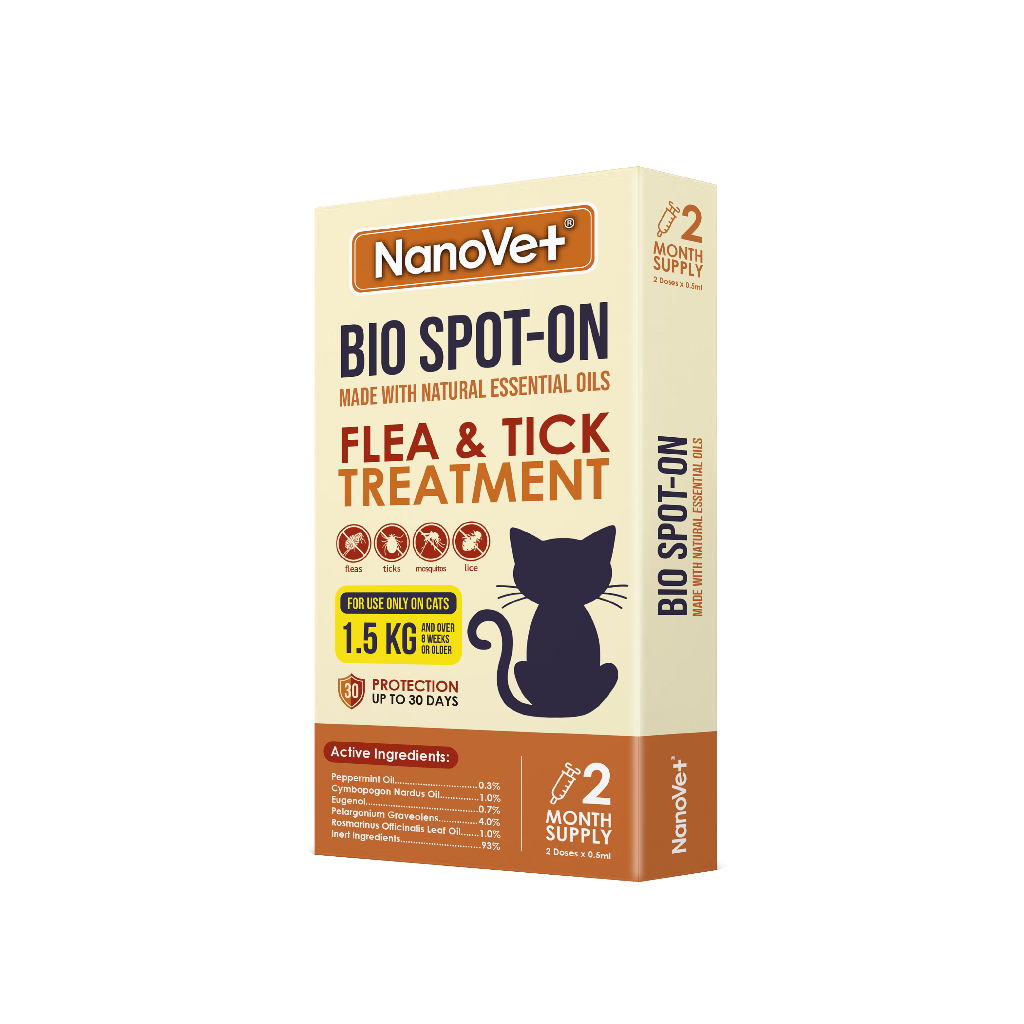 Nanovet® Bio Spot-On Flea and Tick Treatment For Cat | Shopee Malaysia