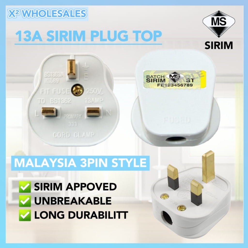 [SIRIM] 13A 3 Pin Plug Top Socket Plug top Suis Electric Induction ...