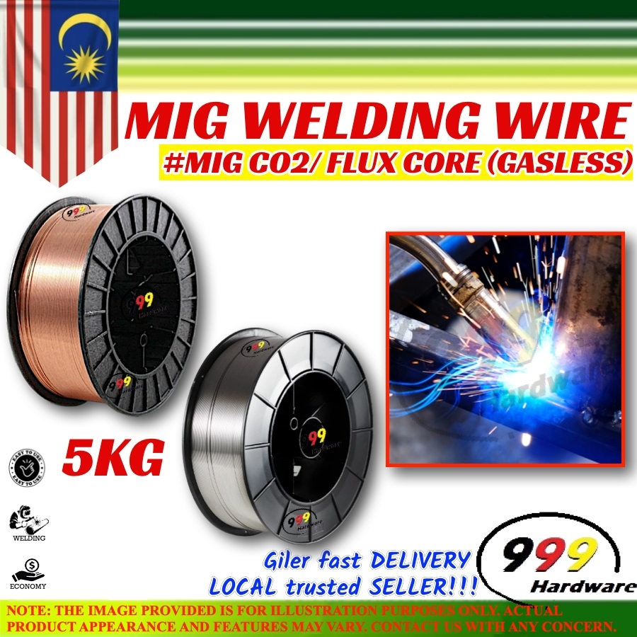 999 CO2 MIG welding wire 5KG X 0.8mm / mig flux core wire / MAG welder wire / gasless mig wire ...