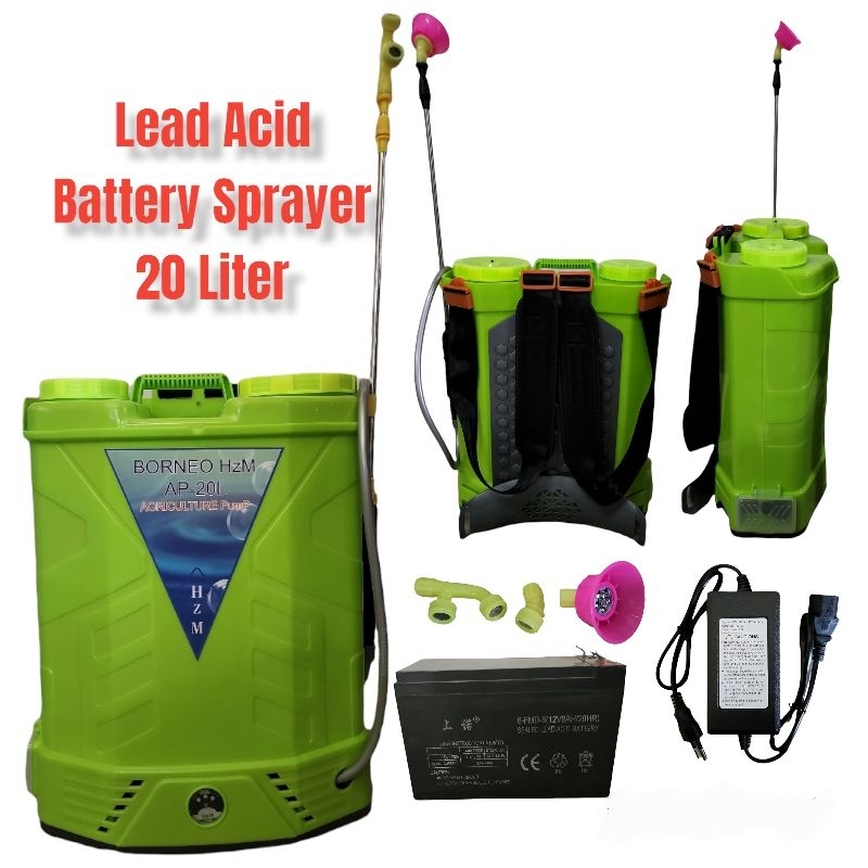 Pump sprayer 20 liter lead acid battery pump racun pump baja pump spray ...