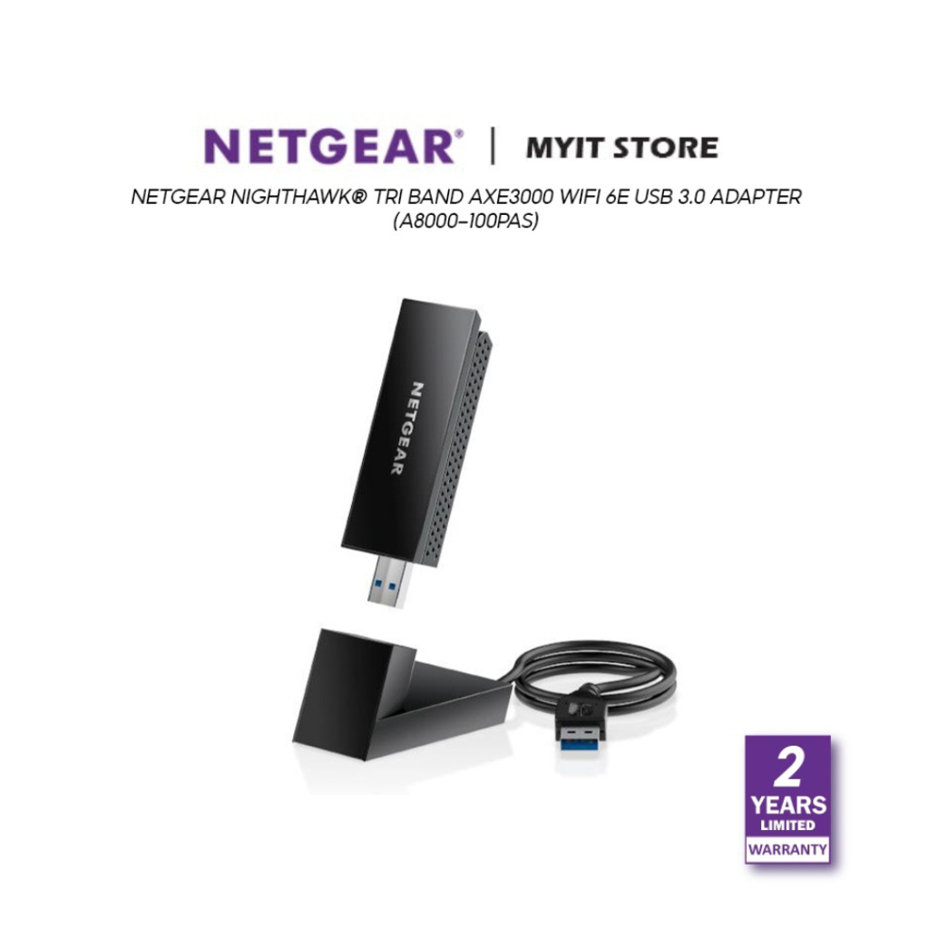 Netgear Nighthawk® Tri Band AXE3000 WiFi 6E USB 3.0 Adapter | Shopee ...