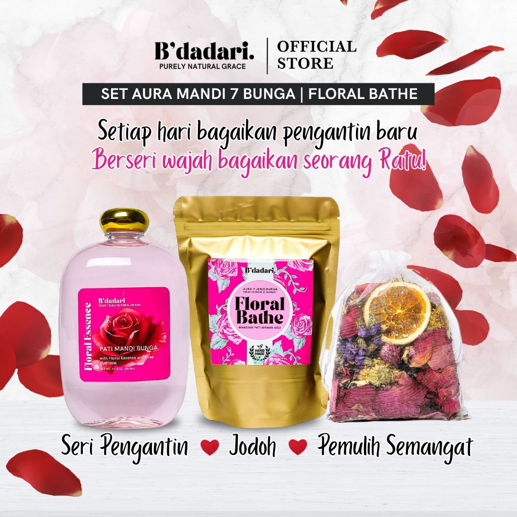 Set Mandi Bunga Naik Seri Wajah / Seri Pengantin / Cari Jodoh / 7 Jenis ...