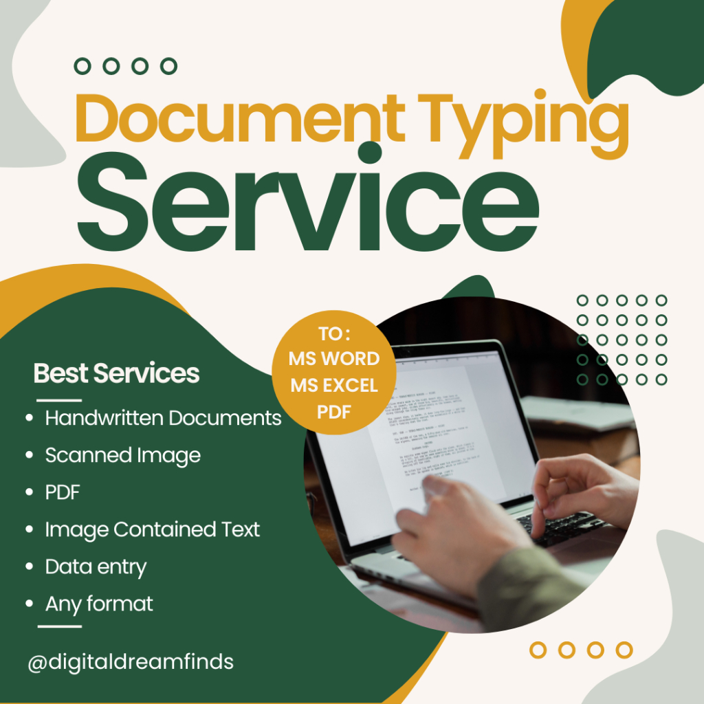 Document Typing Service & Data Entry | Perkhidmatan Menaip | PDF Image ...