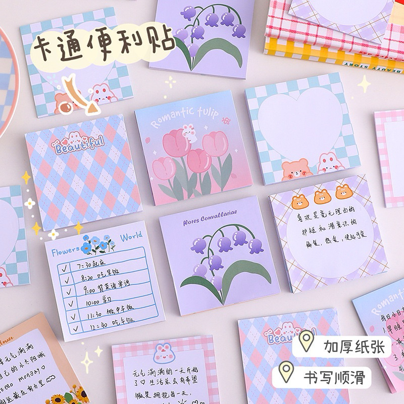 50sheets Kuromi Cute Cartoon Sticky Note Note Paper Memo Pad Nota Buku ...