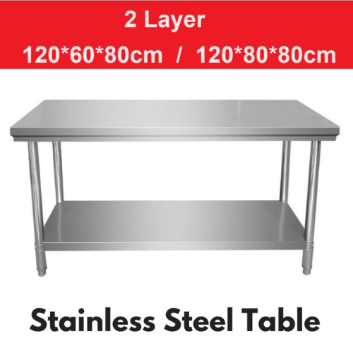 RWD 2 Tier Stainless Steel Working Table Heavy Duty / Kitchen ...