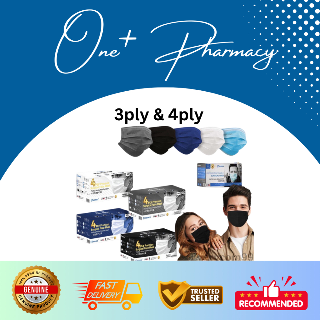 RESPACK Medicare 4PLY/3PLY Premium Earloop Surgical Face Mask 50's/BOX ...