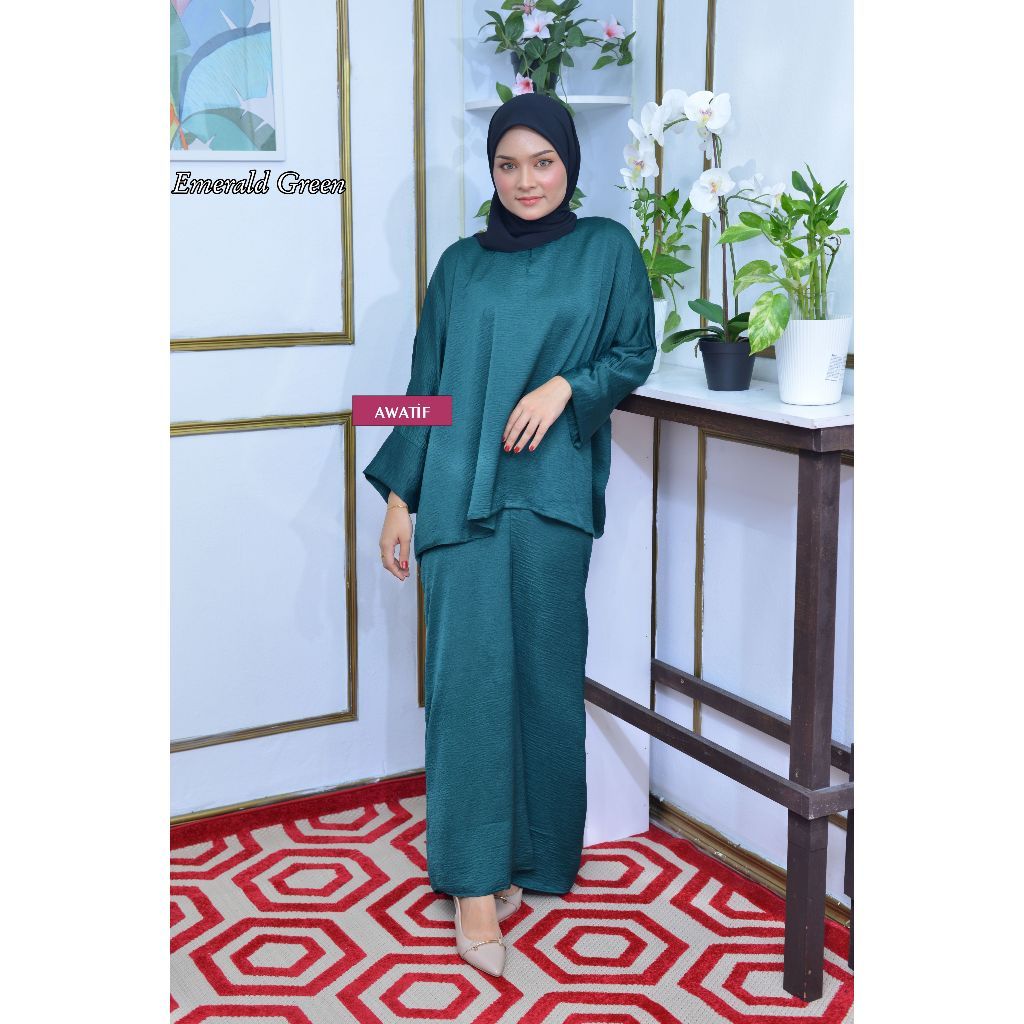 Baju Kurung Ironless Satin Baggy Kurung Baju kurung Muslim Wear Baju Raya 2024 | Shopee Malaysia
