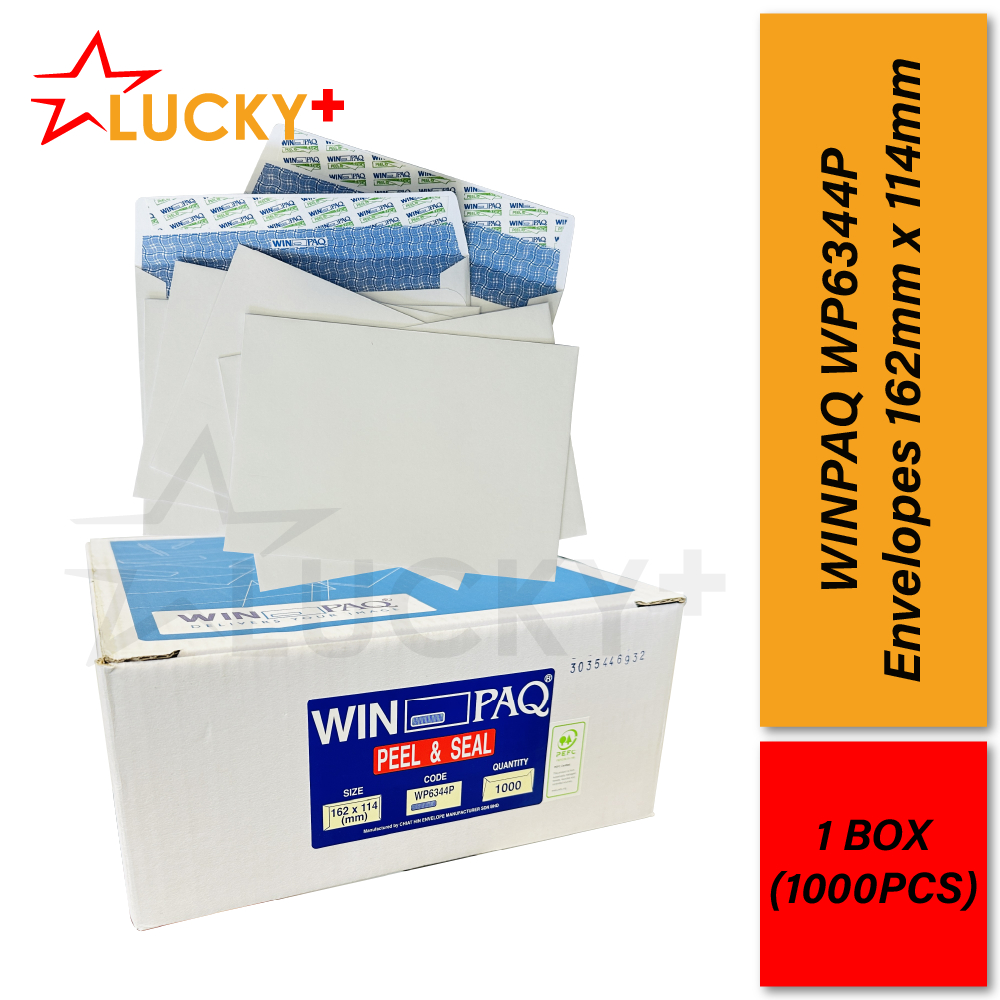 Winpaq White Envelope 100gsm (162mm x 114mm) (Peel&Seal) (1box/1000pcs ...