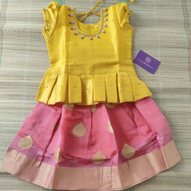 Puff Sleeve Kutties Pattu Pavadai (Ready to ship) | Shopee Malaysia