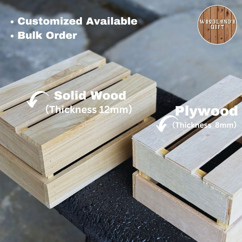 Wooden decoration/storage boxes/crates/kotak kayu（Customise Available ...
