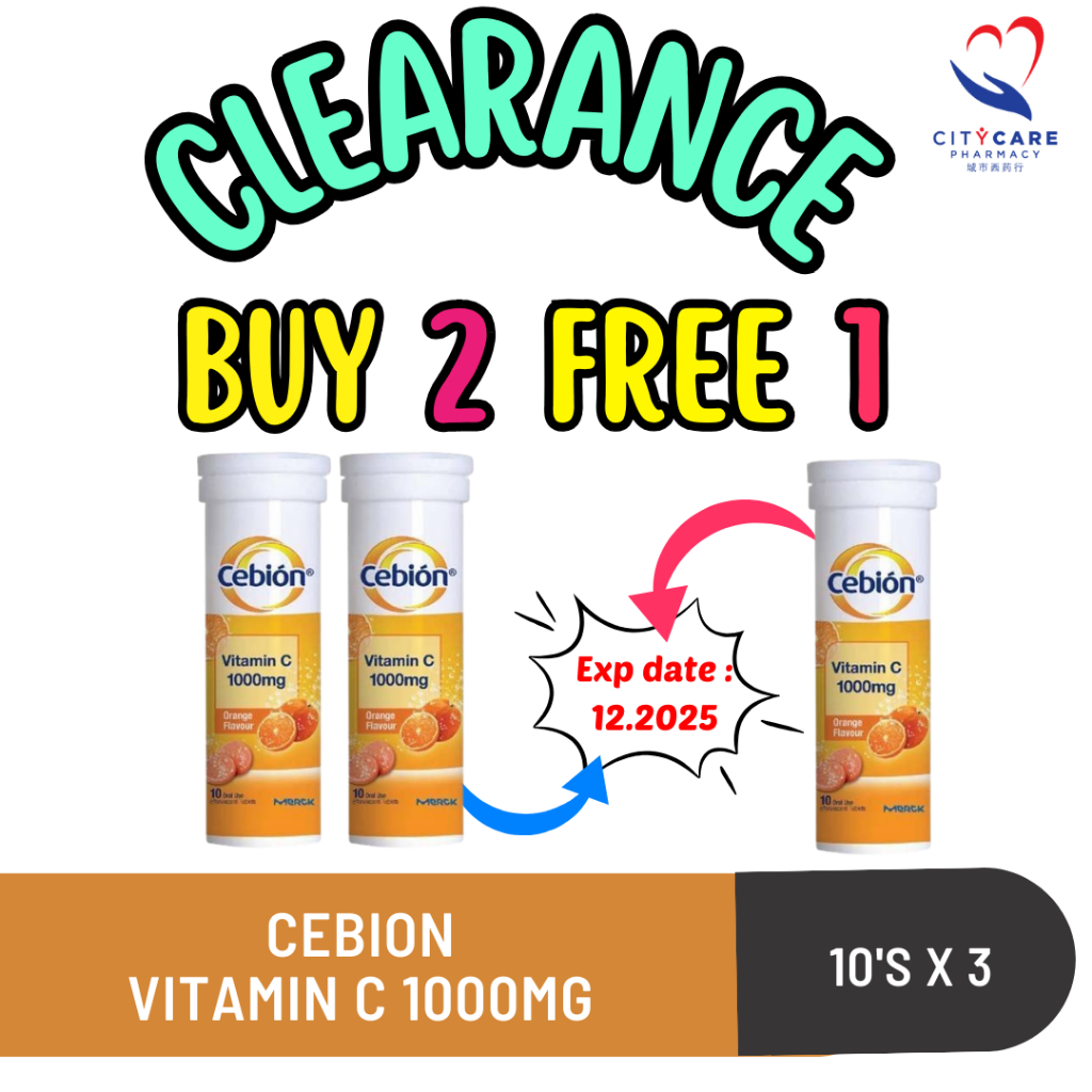 [Exp : 12/2025] CLEARANCE - CEBION Vitamin C 1000mg Effervescent Tablet ...