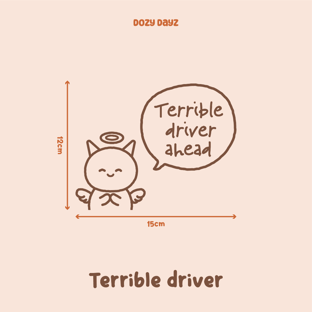 DOZY DAYZ Doodle Art Vinyl Sticker | Cute & Funny Car Decal ...