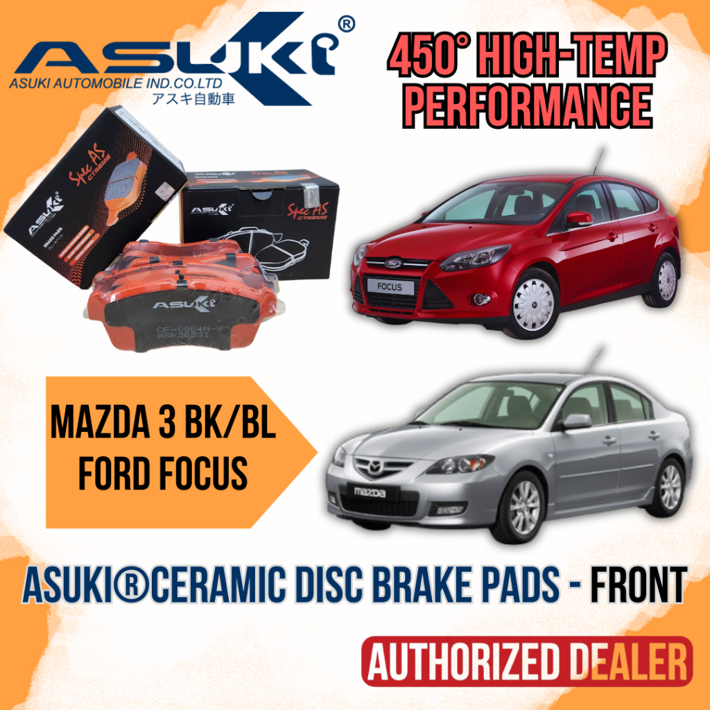 Mazda 3 BK BL , Mazda5 / Ford Focus Mk2 - ASUKI *Ceramic* Brake Pad ...