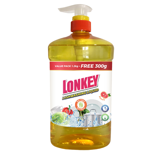 LONKEY Dishwashing Liquid Lemon Peach Pomelo Value Pack 1.5KG | Shopee ...