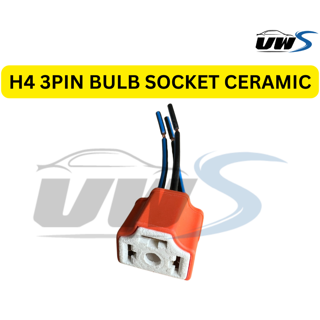 H4 3PIN BULB SOCKET CERAMIC 1PC PRICE 1PC HARGA | Shopee Malaysia