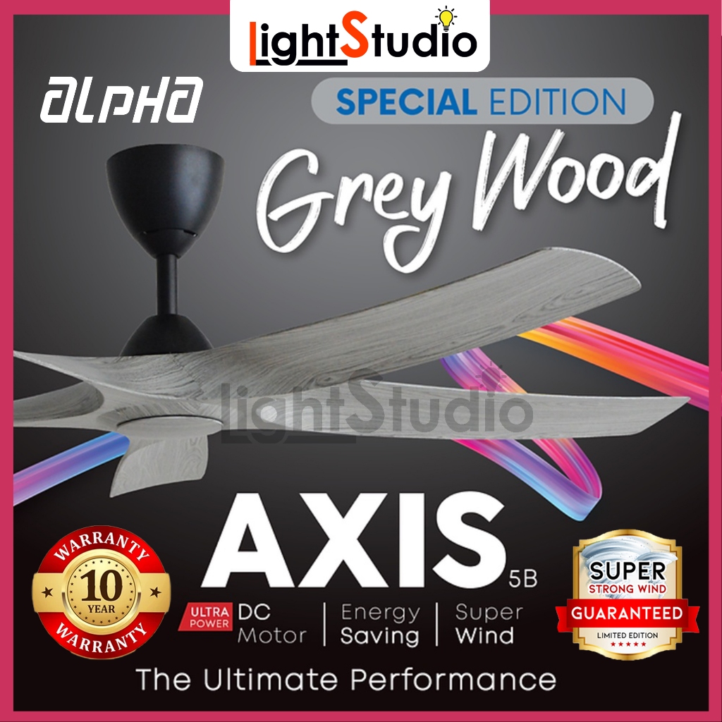 【10 YEARS WARRANTY】Alpha Super Strong Wind ALKOVA Axis 56" 5 Blades ...
