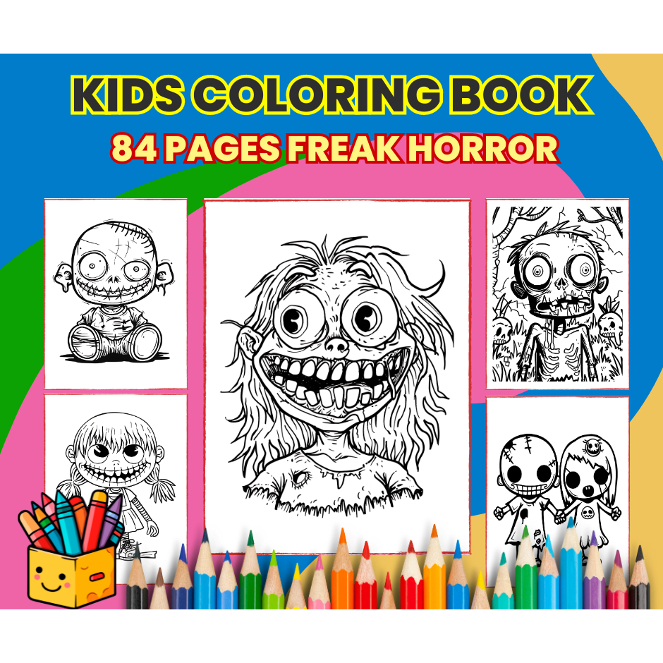 [PDF] 84 Pages Coloring Book Freak And Horror- Colouring Book For Kids ...