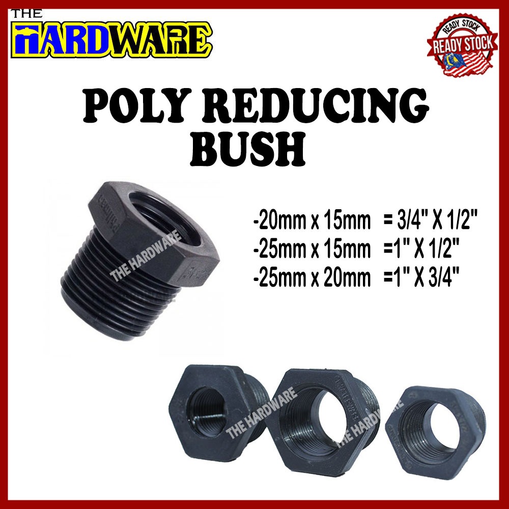 Poly Reducing Bush/PVC Reducing Bush/PP Bush Threaded Fitting-15mm 20mm ...