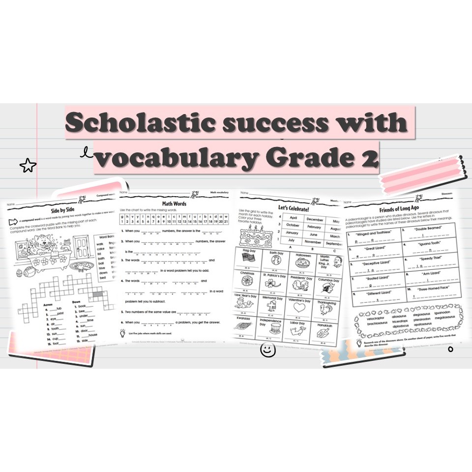 [PRE350] 87 pages Scholastic success with vocabulary_ Grade 2 Worksheet ...