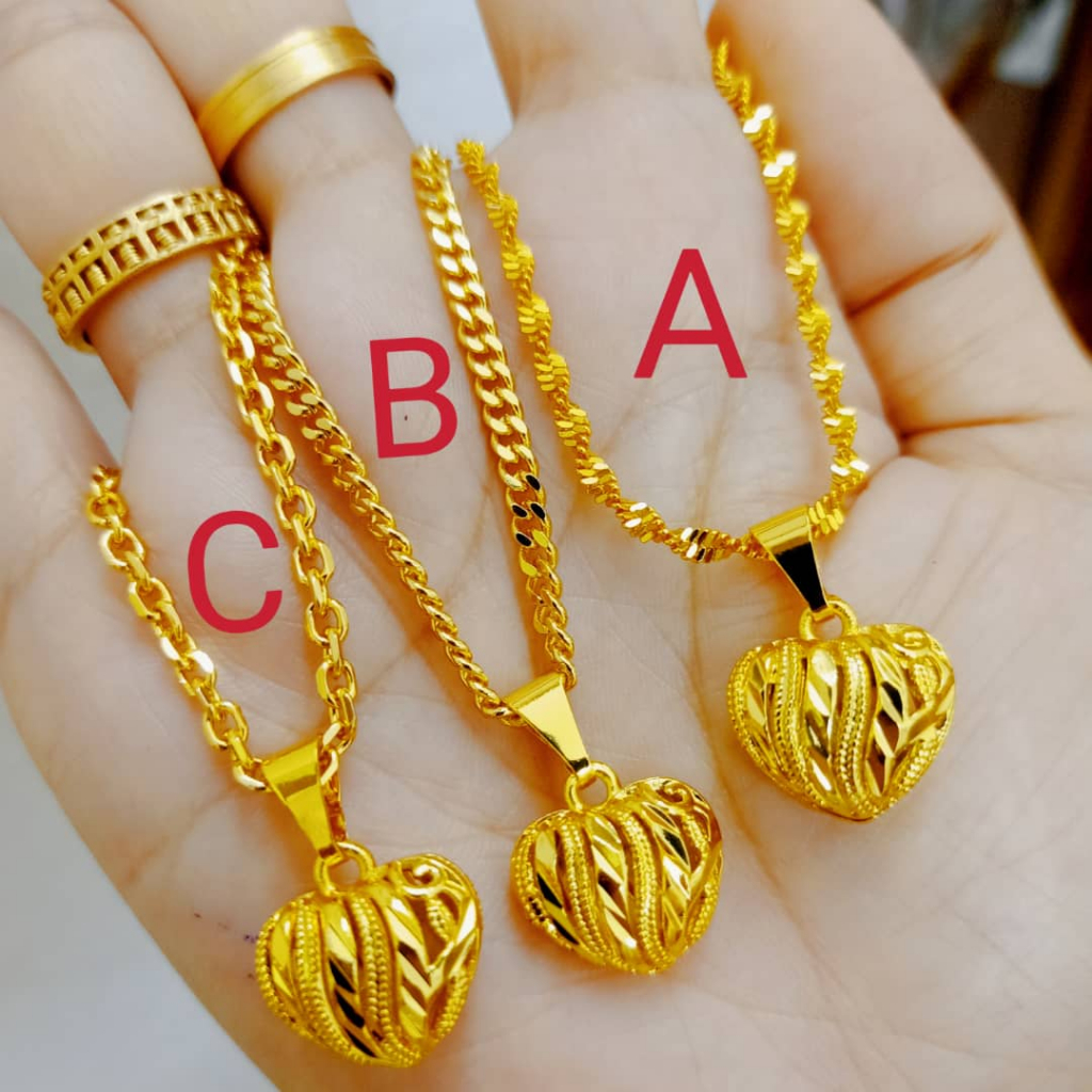 Necklace SET Rantai Leher Emas Bangkok GOLD PLATED | Shopee Malaysia