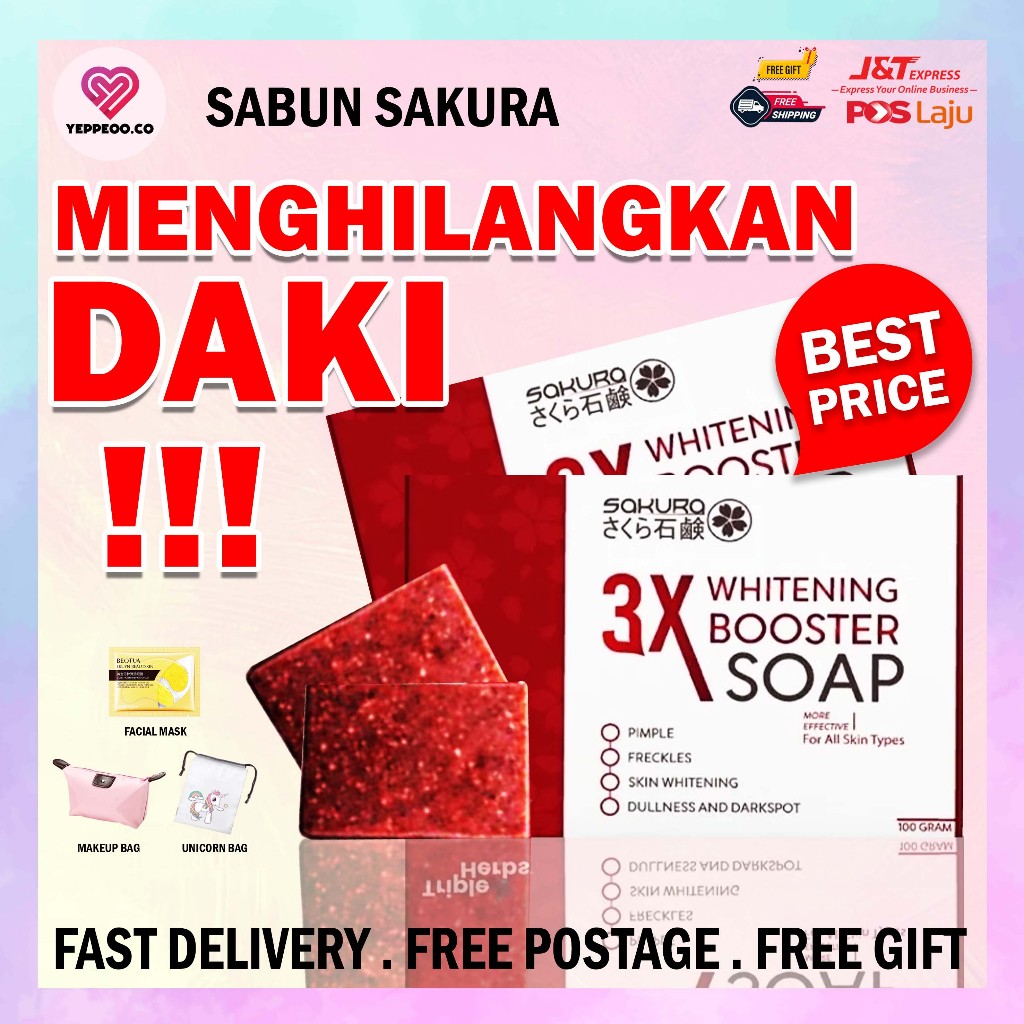Sabun Sakura Whitening ORIGINAL 3x Booster Ubat Putih Seluruh Badan ...