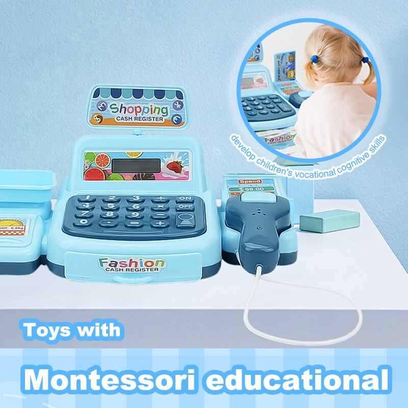 With Box!!Electronic Pretend Play Supermarket Cash Register Toy ...