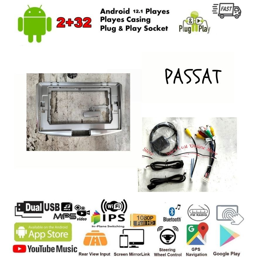 Volkswagen Passat B7 2010 - 2016 10 INCH android player IPS Screen PLUG ...