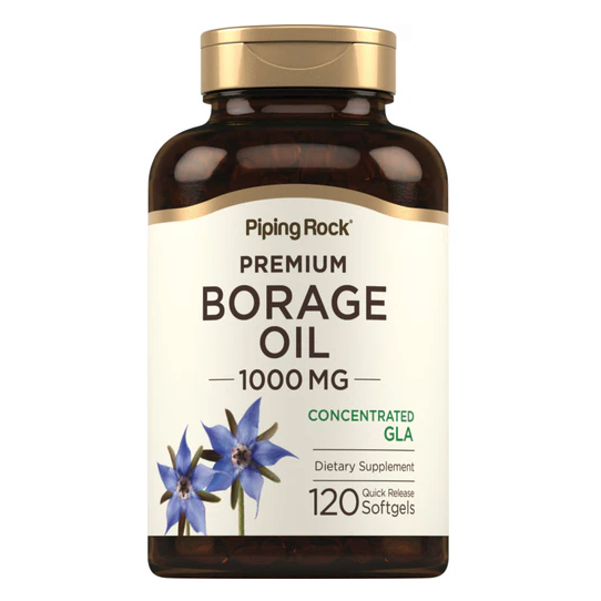 Borage Oil (GLA), 1000 mg, 120 Quick Release Softgels | Shopee Malaysia
