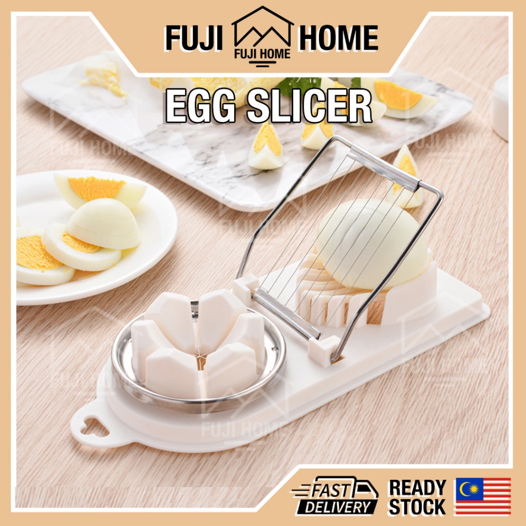 🏠READY STOCK🏠 2IN1 Egg Cutter Egg Slicer Pemotong Telur Rebus Fruit ...