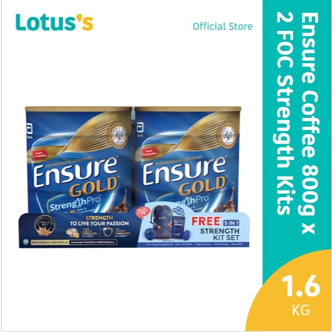 Ensure Gold Coffee Adult Milk Powder 800g x 2 FOC Strength Kits | Shopee Malaysia