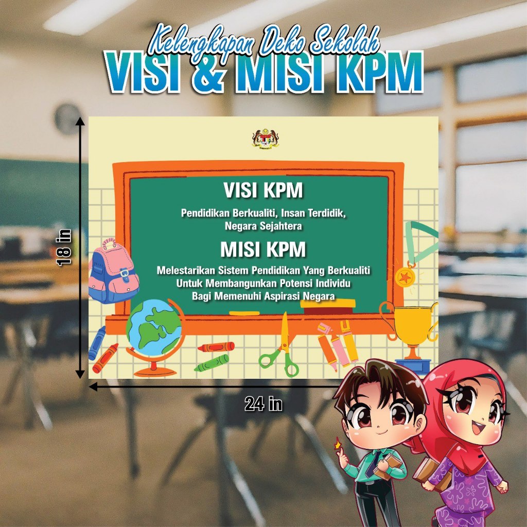[NEW] Misi dan Visi KPM l Hiasan Kelas & Sekolah | Shopee Malaysia