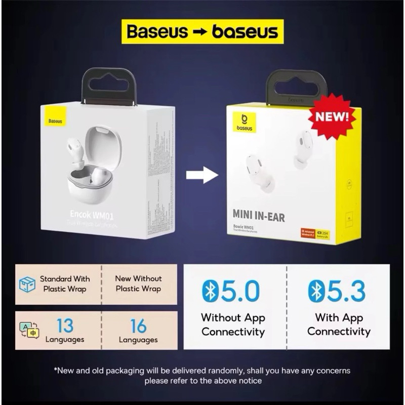 Baseus Bowie WM01 True TWS Earbuds Wireless Earphones Headphone Android ...
