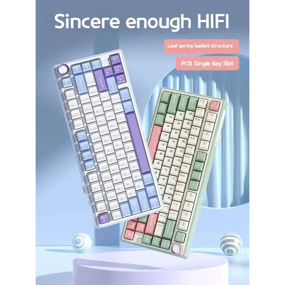 RK R75 Tri-mode Mechanical Keyboard Royal Kludge with Knob | Shopee ...