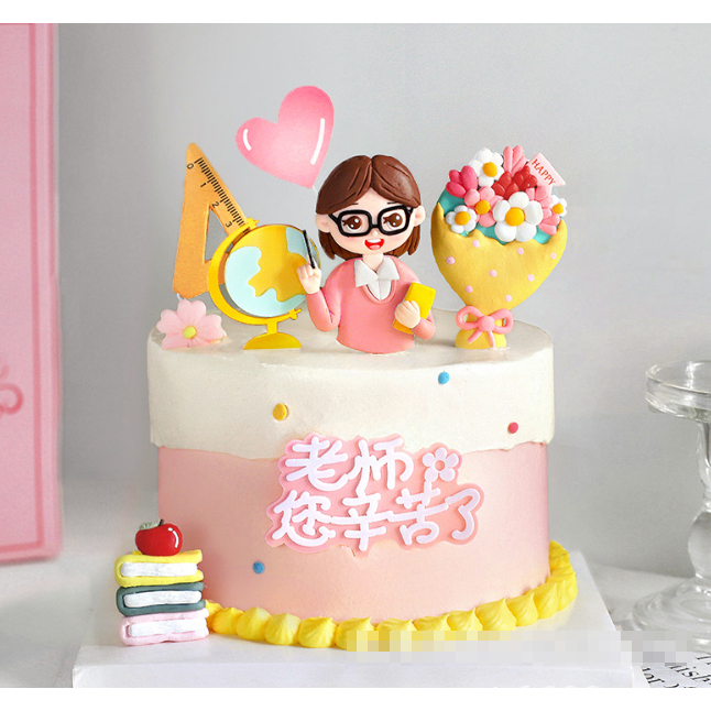 Teacher's day theme cake decoration topper Thanks Teacher topper ...