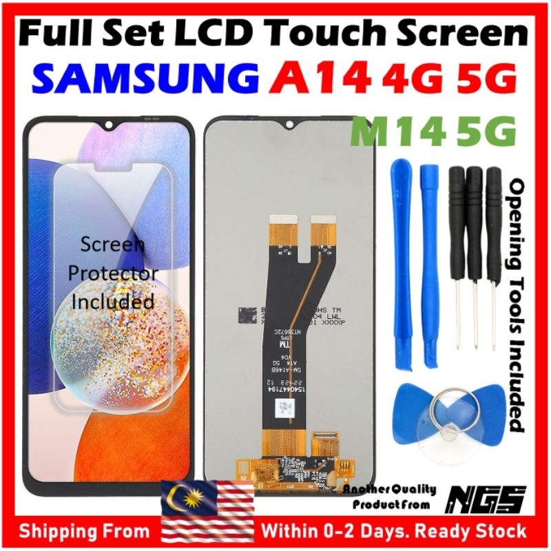 ORI NGS Full Set LCD Touch Screen Compatible For SAMSUNG Galaxy A14 4G ...