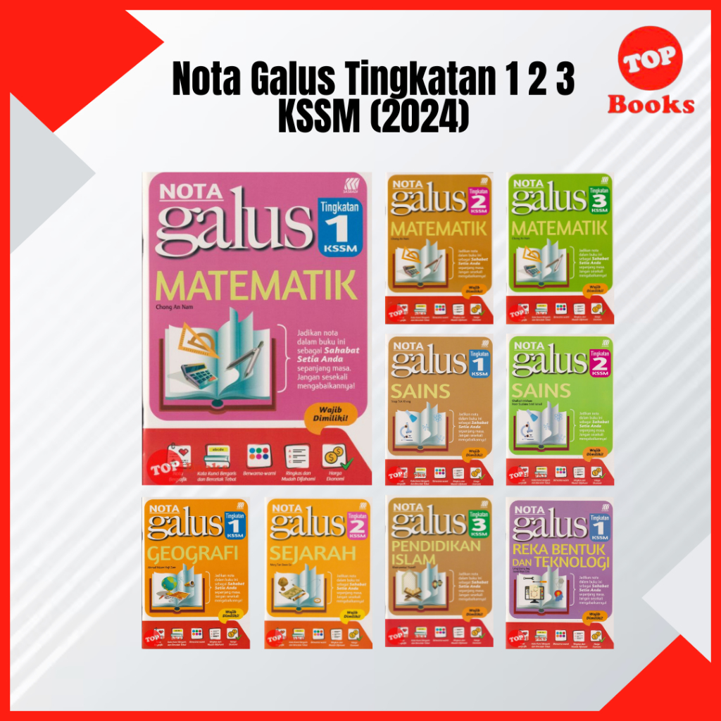 [TOPBOOKS Sasbadi] Buku Rujukan : Nota Galus Tingkatan 1 2 3 KSSM (2024) | Shopee Malaysia