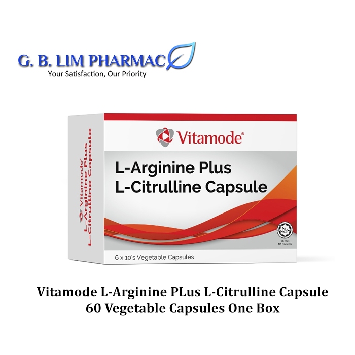 VItamode L-Arginine Plus L-Citrulline Capsule [Blood Circulation] 60'S ...