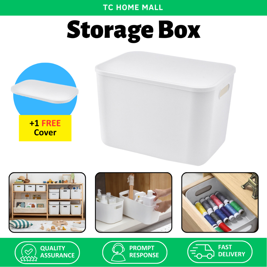 Muji Nordic Storage Box Organizer with Lid Container Stackable Storage ...