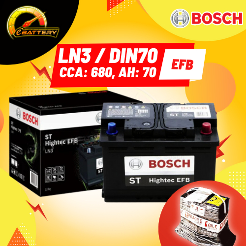 LN3 | DIN70 LN3 (EFB) 70AH 680CCA 12V Bosch Car Battery x70 Hilux Ford Ranger Volkswagen Golf ...