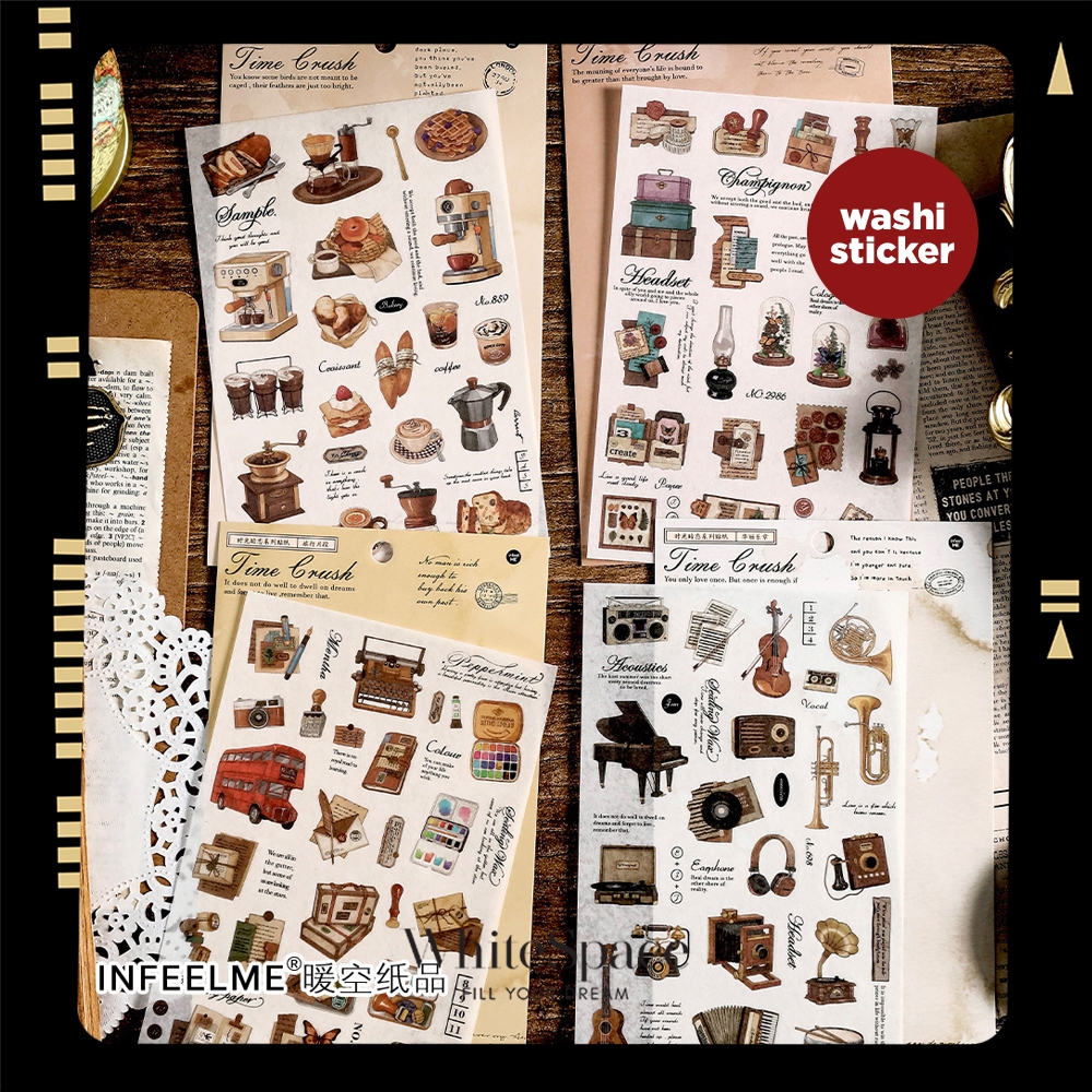 Whitespace infeel.me Time Crush Series Sticker Pack Vintage Junk ...