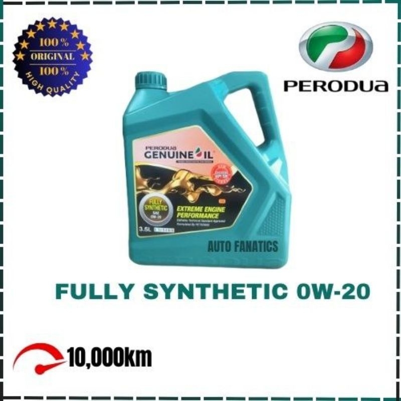 ENGINE OIL PERODUA BEZZA , AXIA ,ARUZ & MYVI-(FULLY SYNTHETIC 0W-20 ...