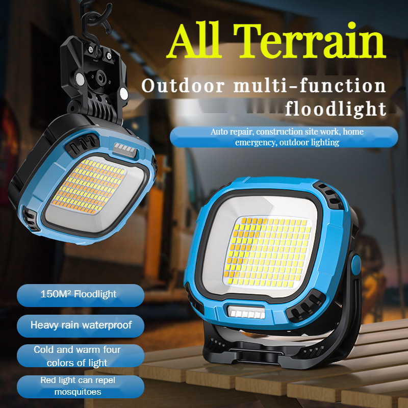 Upgraded multifunctional work light with strong adhesive buckle COB work light Type-C charging ...