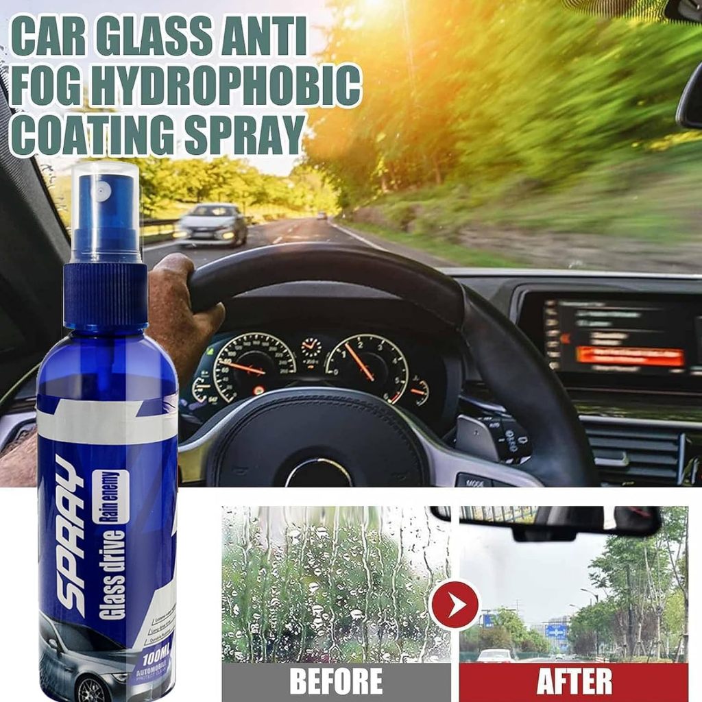 Car Glass Anti-Fog Spray Liquid, Long-Lasting Anti-Fog Agent, Easily ...