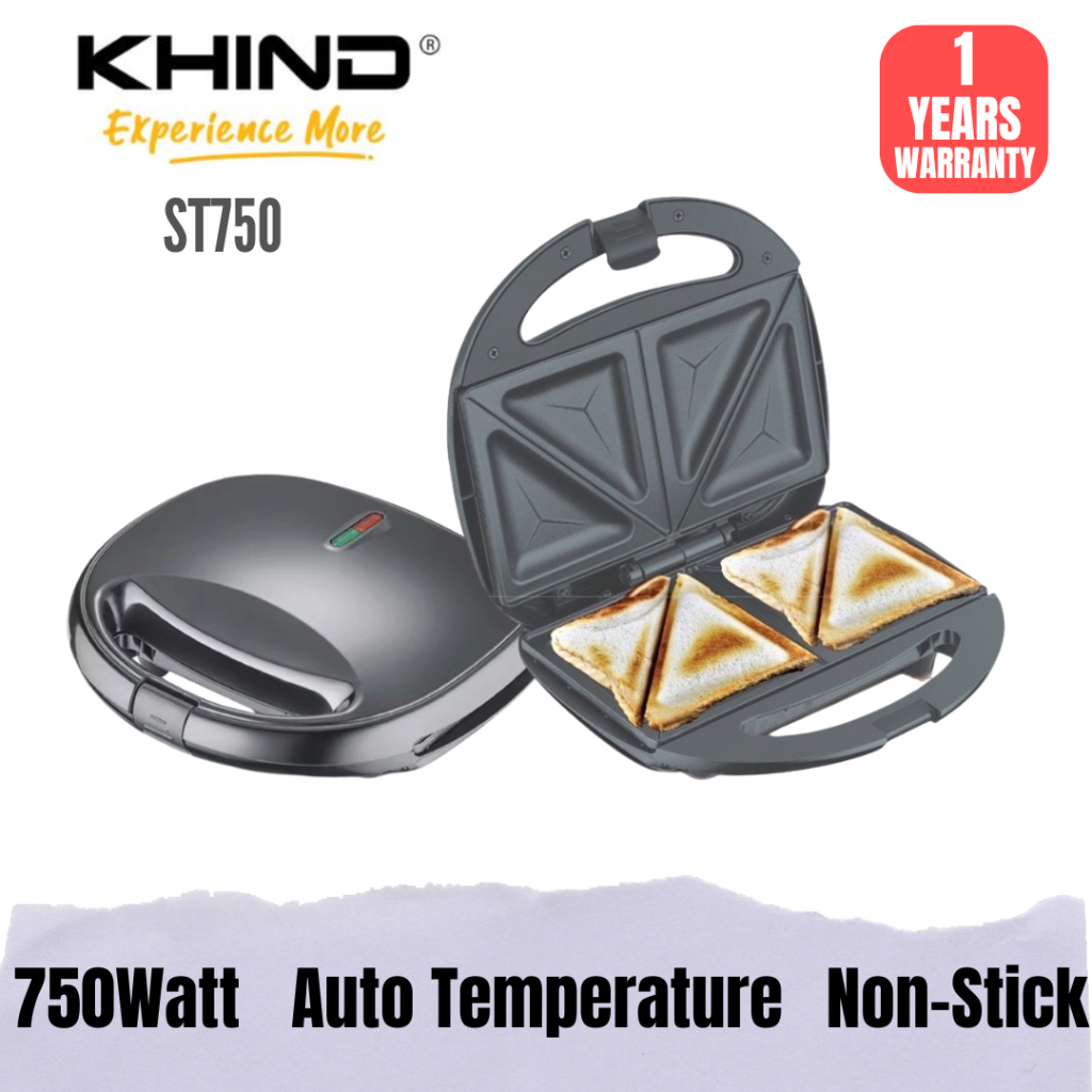 KHIND SANDWICH TOASTER ST750 4 SLICES | PEMBAKAR ROTI | Shopee Malaysia